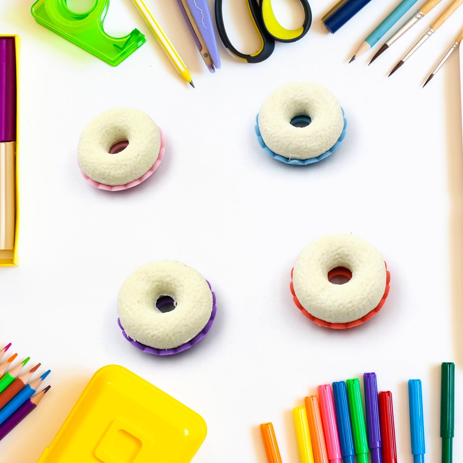 Donut Eraser for Girls & Boys / Eraser for School B'Day Return Gift Pa ...