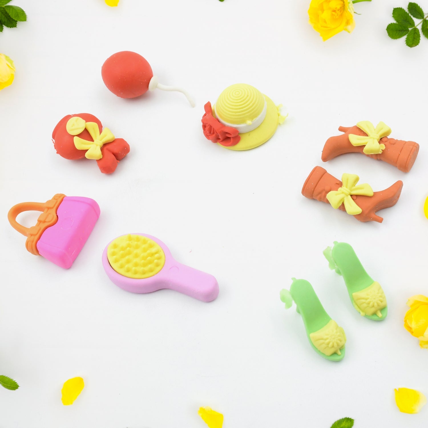 Fancy & Stylish Mini Erasers for Kids (9 Pc Set) - Fun Designs, Party ...